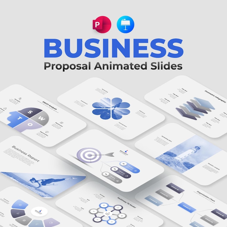 Business Powerpoint Presentation Template. Animated Infographic Slides ...