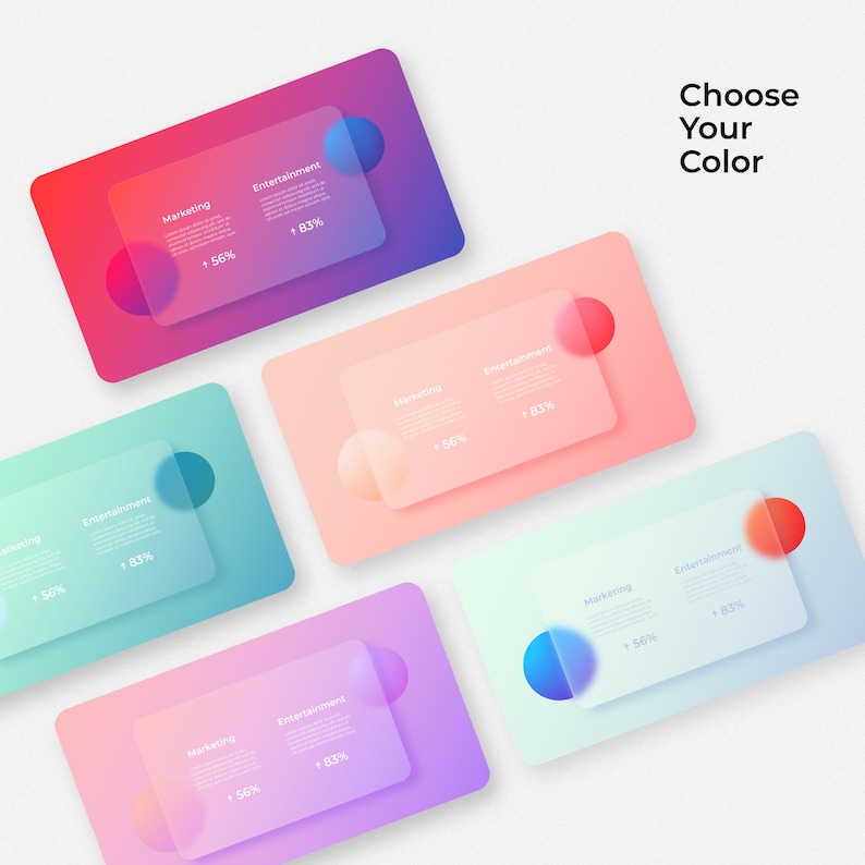 Glassmorphism Animated Powerpoint Template Infographic Diagrams Frosted ...