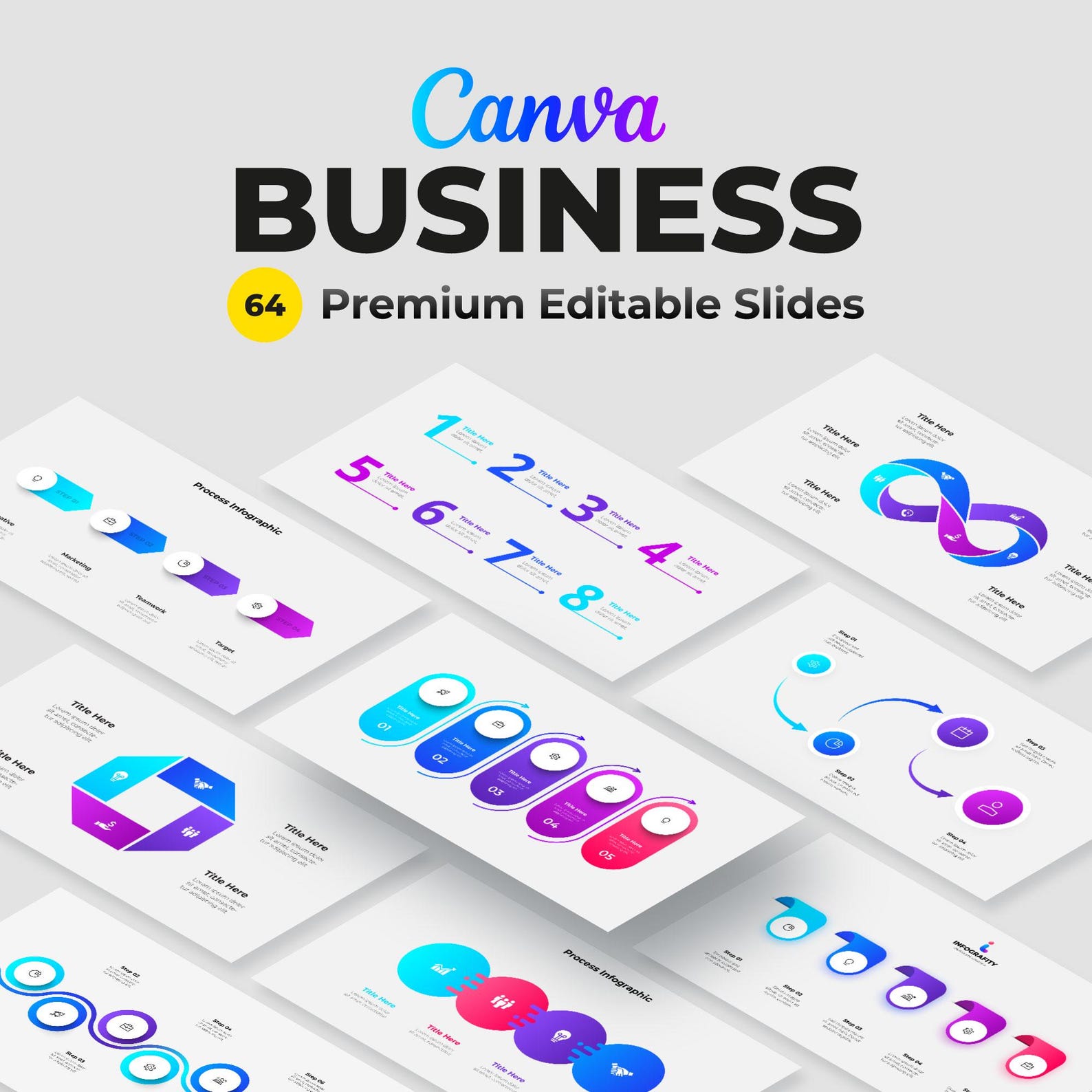 Canva Infographic Templates. Animated Editable Canva Slides. Business ...
