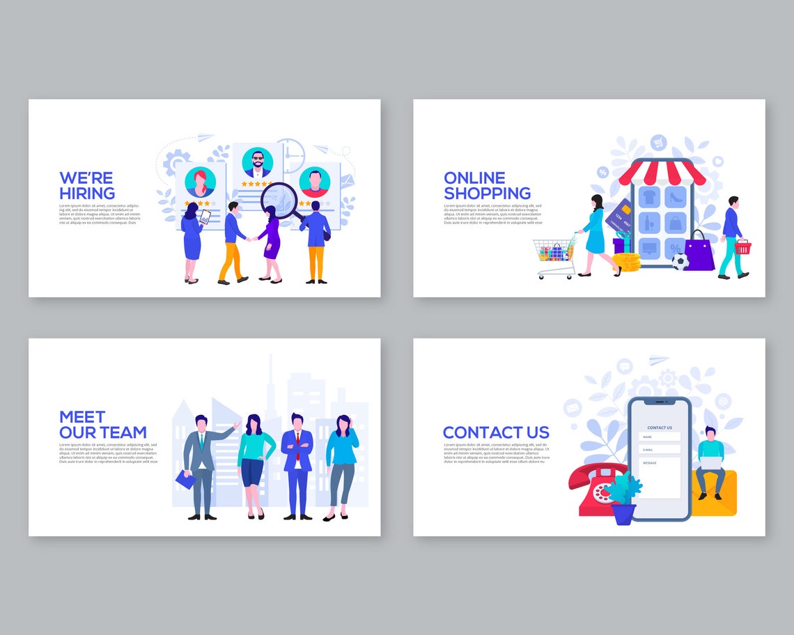 Business Illustrations Animated Powerpoint Template | Infographic ...