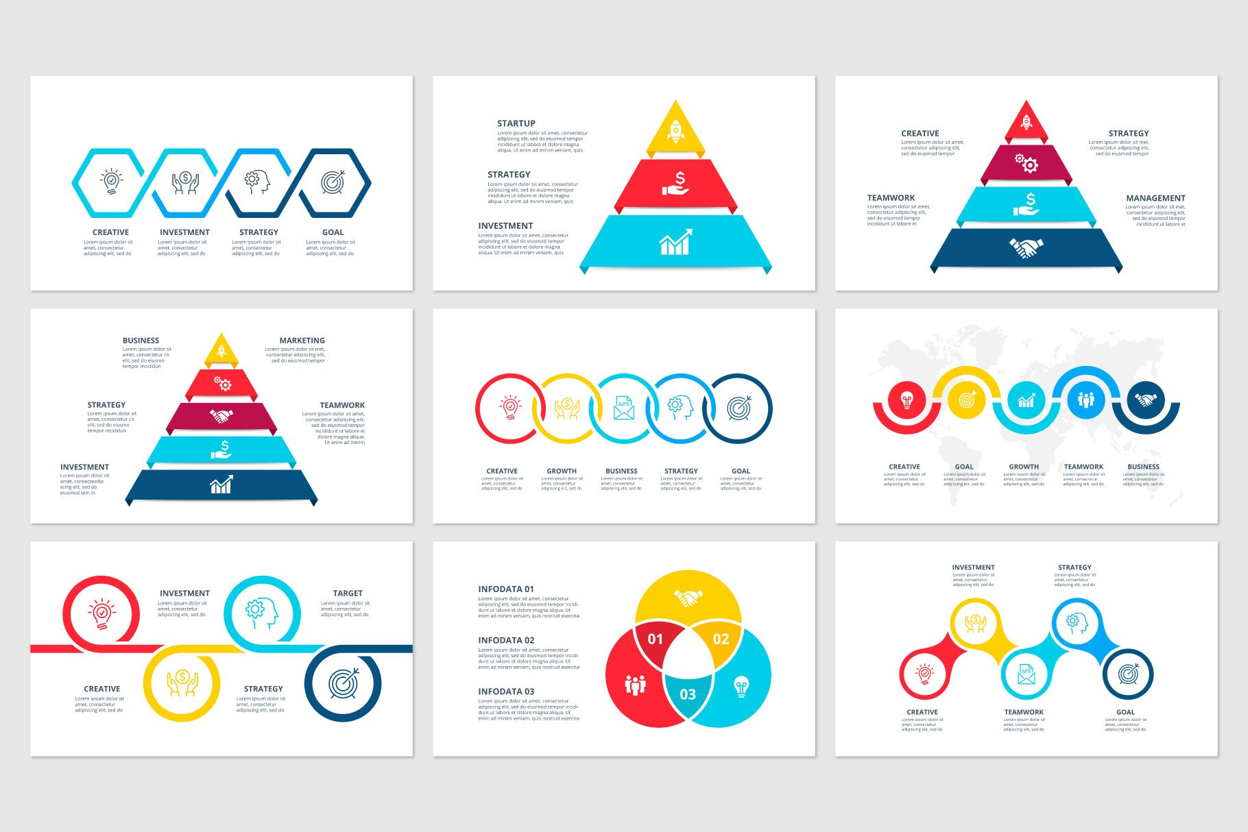 Abstract Powerpoint Template Animated Infographic Presentations Vector
