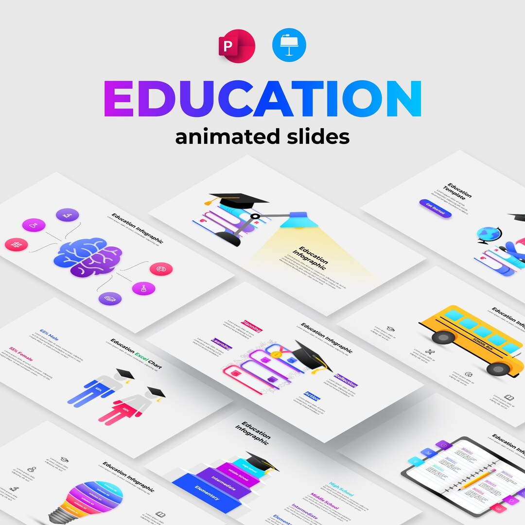 Education Powerpoint and Keynote Templates Animated Infographic ...