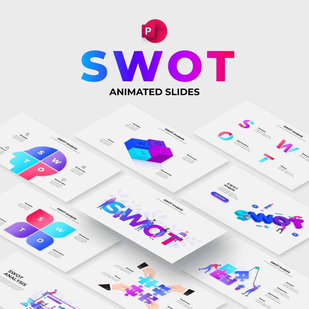 SWOT Analysis Powerpoint Templates for Business & Marketing Animated ...