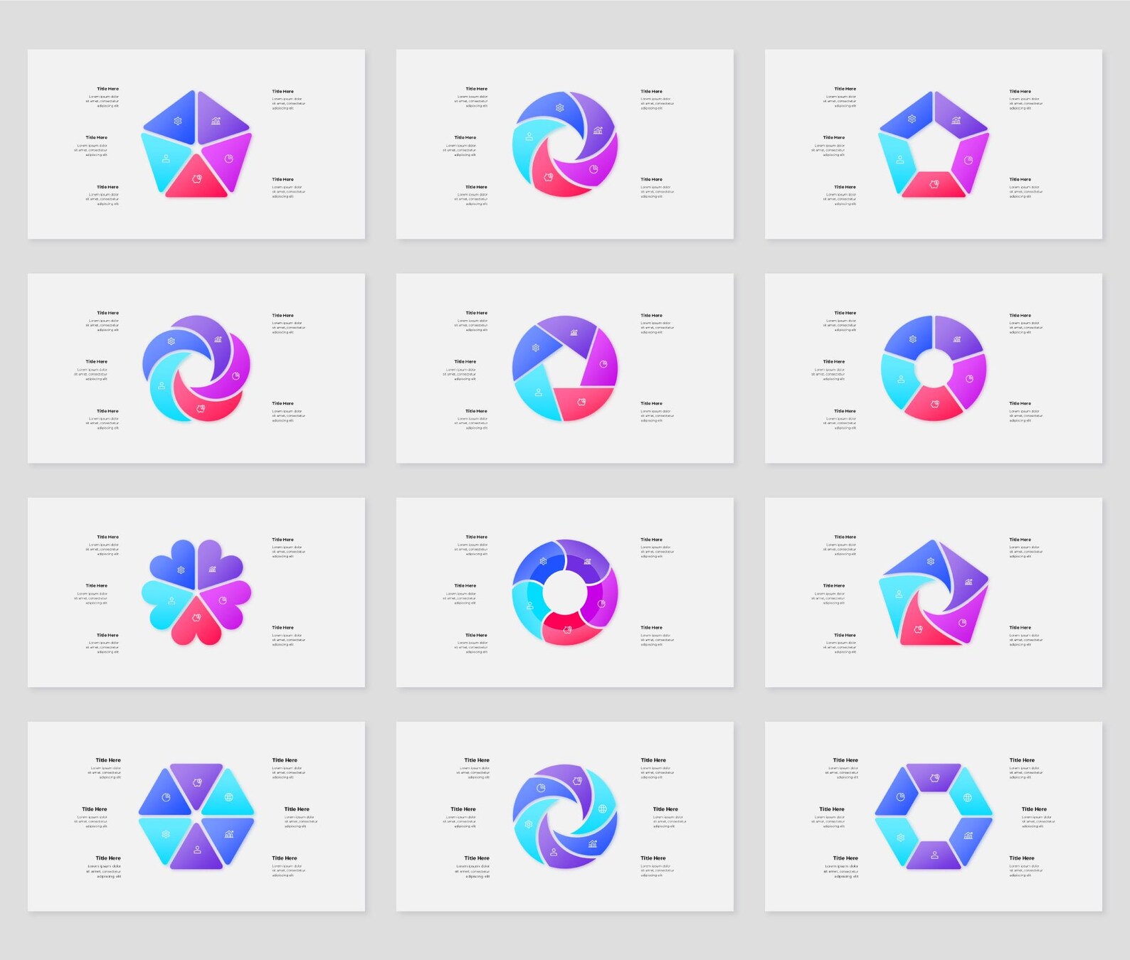 Animated Diagrams. Powerpoint Template. Canva Editable Template. Google ...