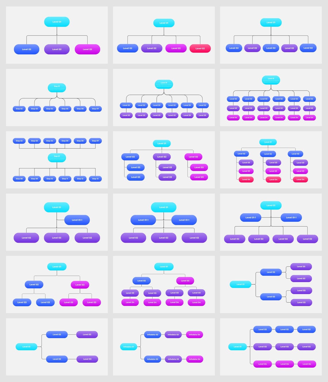 Editable Canva Organizational Charts. Hierarchy and Team Structure ...