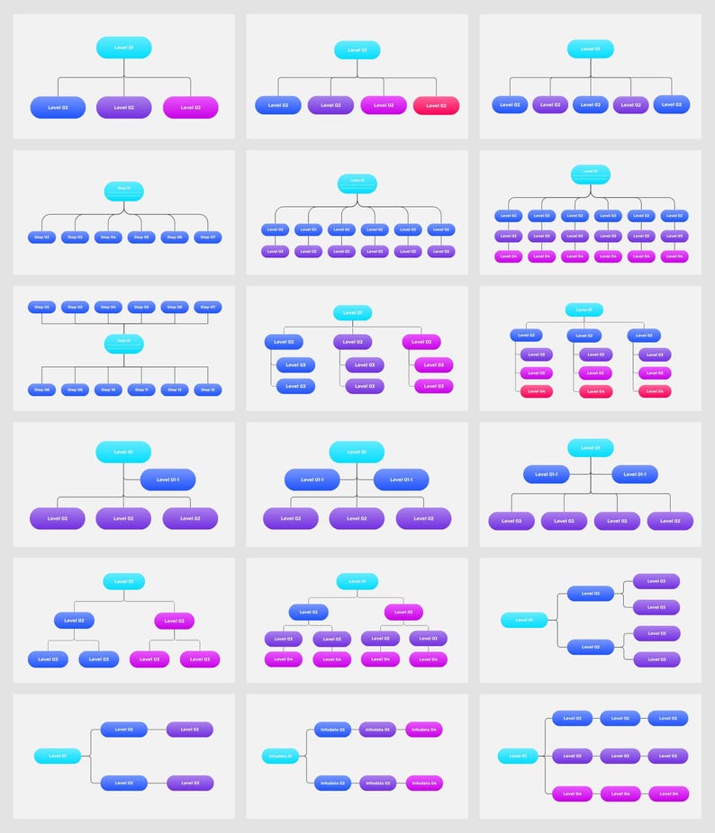 Editable Canva Organizational Charts. Hierarchy and Team Structure ...