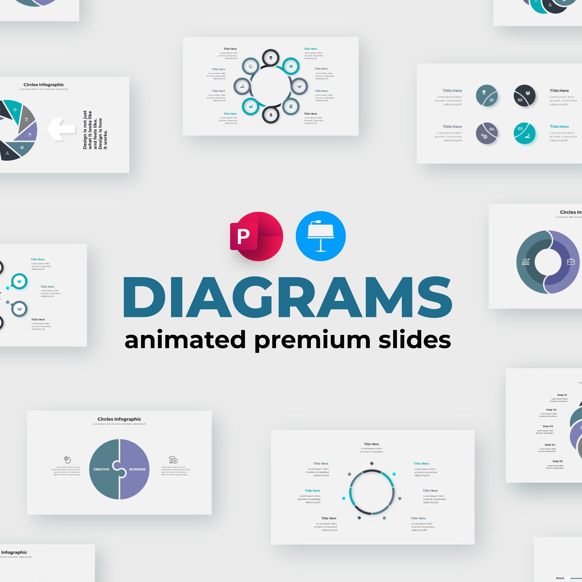 Diagrams Animated Powerpoint Template. Infographic Diagrams. Keynote ...
