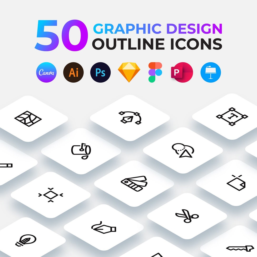 Graphic Design Icons Pack. Editable Canva Icons. Creative Process ...