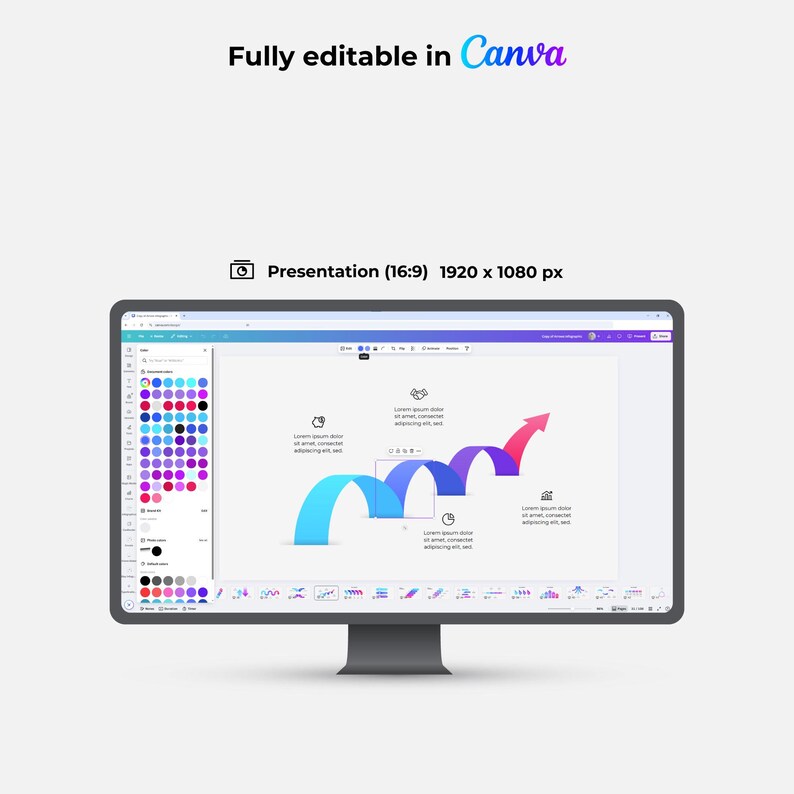 100 Arrows Canva Infographics | Editable Infographic Arrows | Canva ...