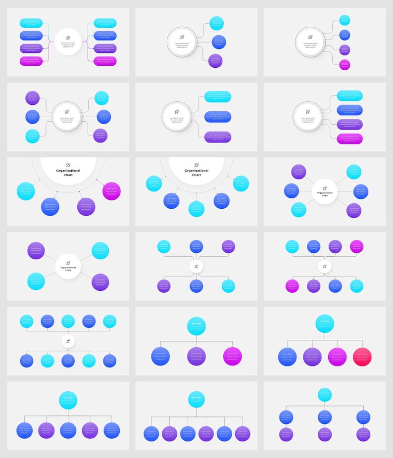Editable Canva Organizational Charts. Hierarchy and Team Structure ...