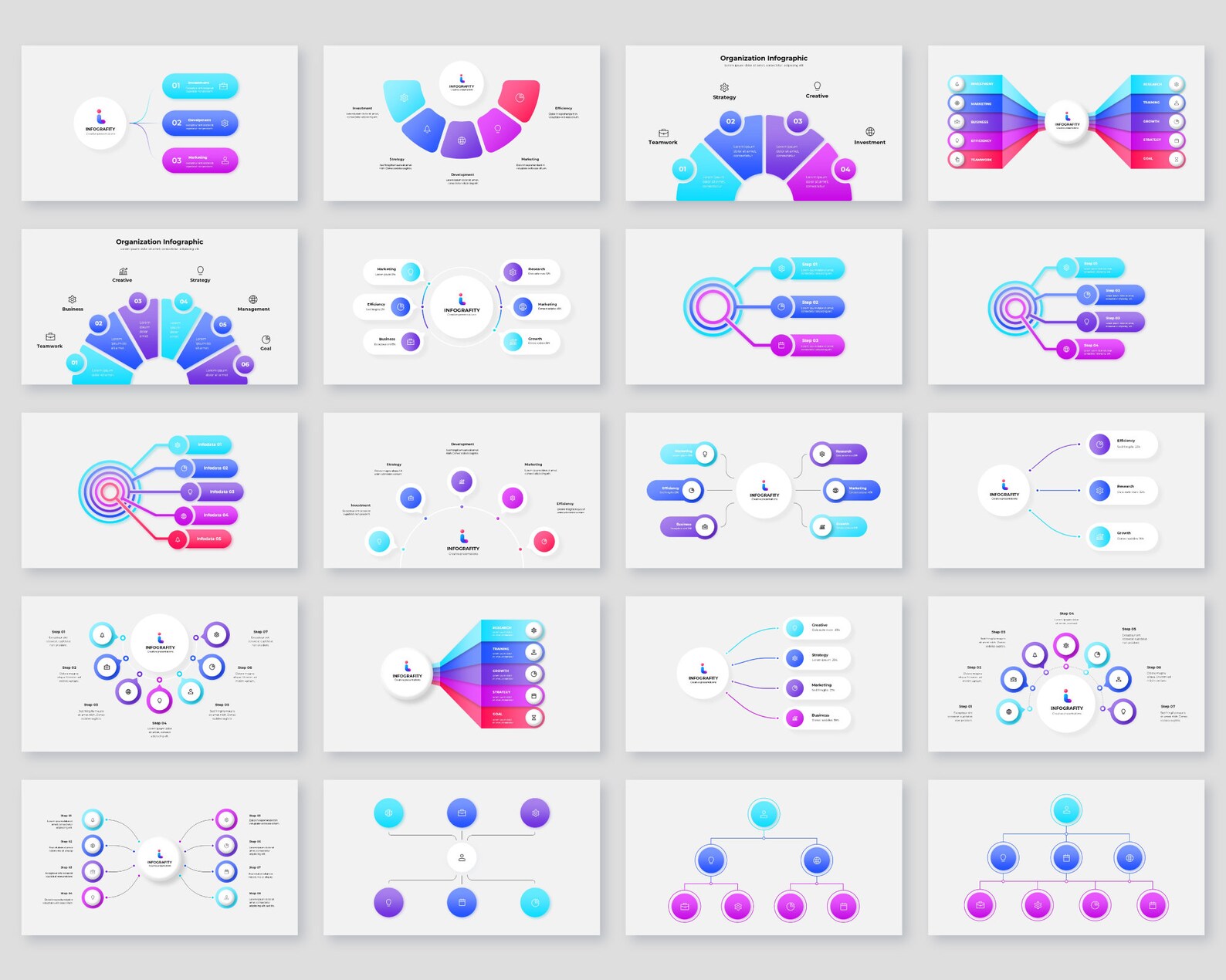100 Organizational Powerpoint Charts, Animated Hierarchy Powerpoint ...
