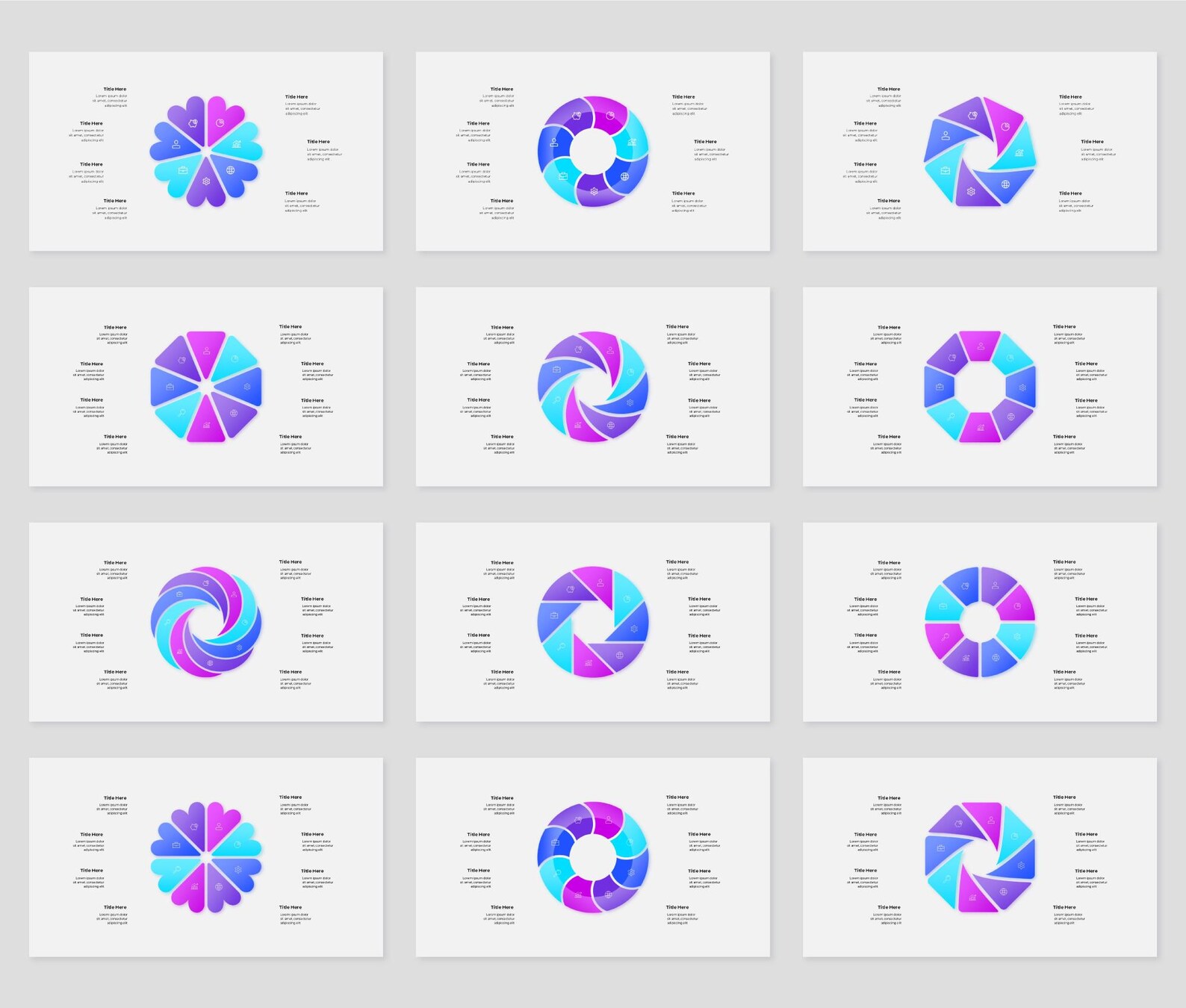 Animated Diagrams. Powerpoint Template. Canva Editable Template. Google ...