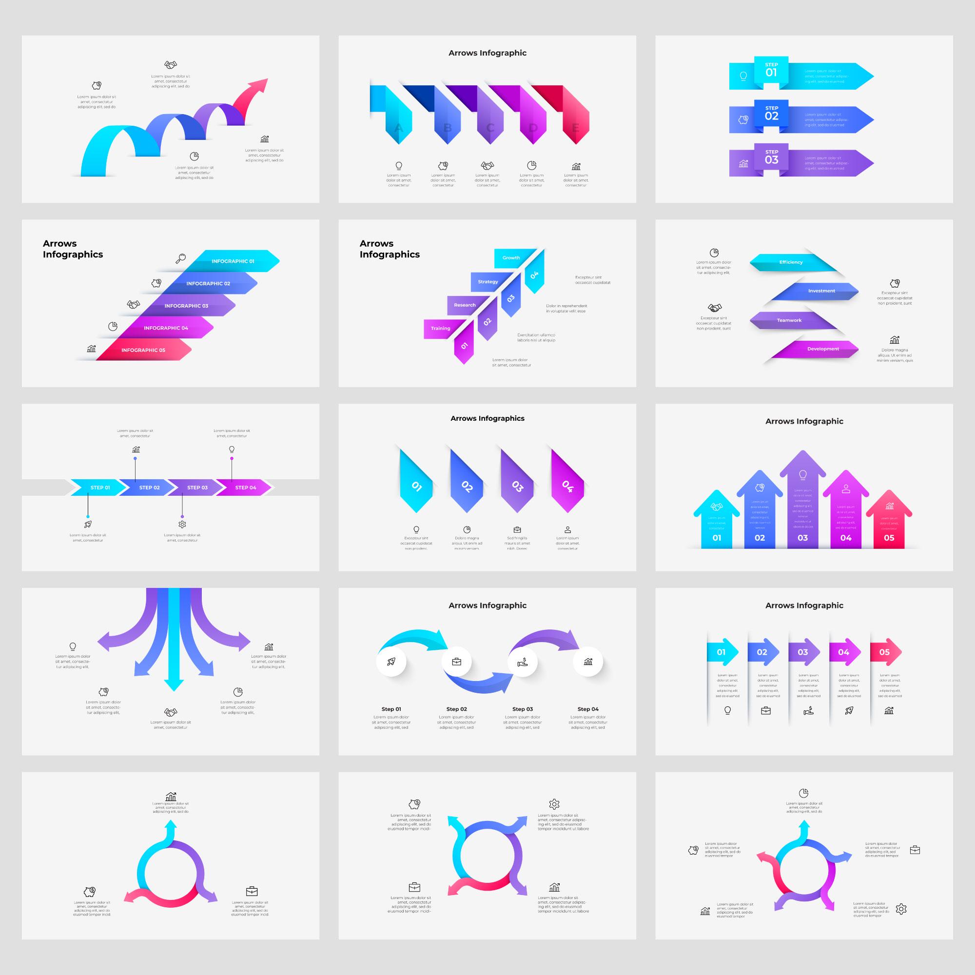 100 Arrows Canva Infographics | Editable Infographic Arrows | Canva ...