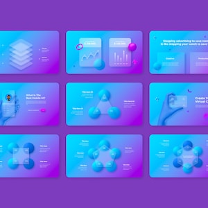 Glassmorphism Animated Powerpoint Template Infographic Diagrams Frosted ...