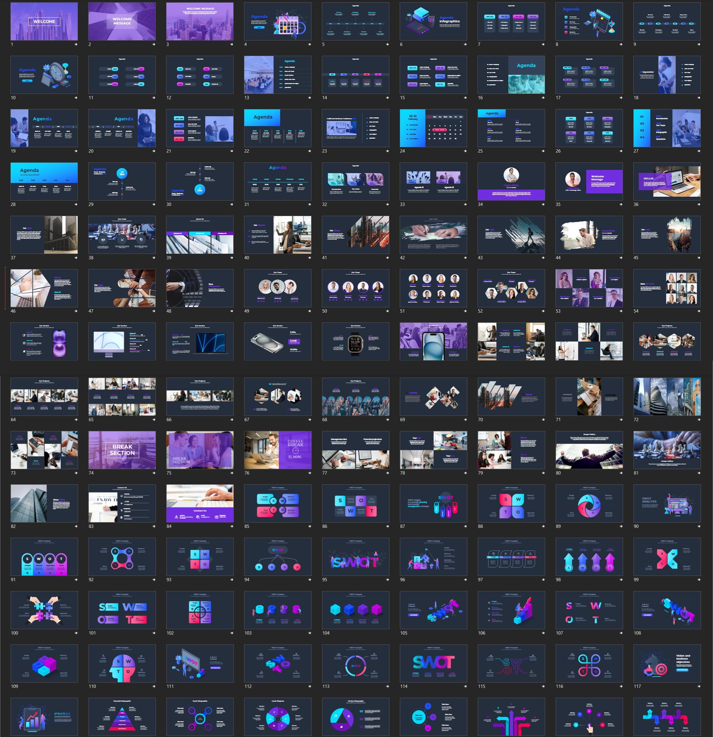 1000 Powerpoint Templates. Animated Editable Slides. Powerpoint Bundle ...
