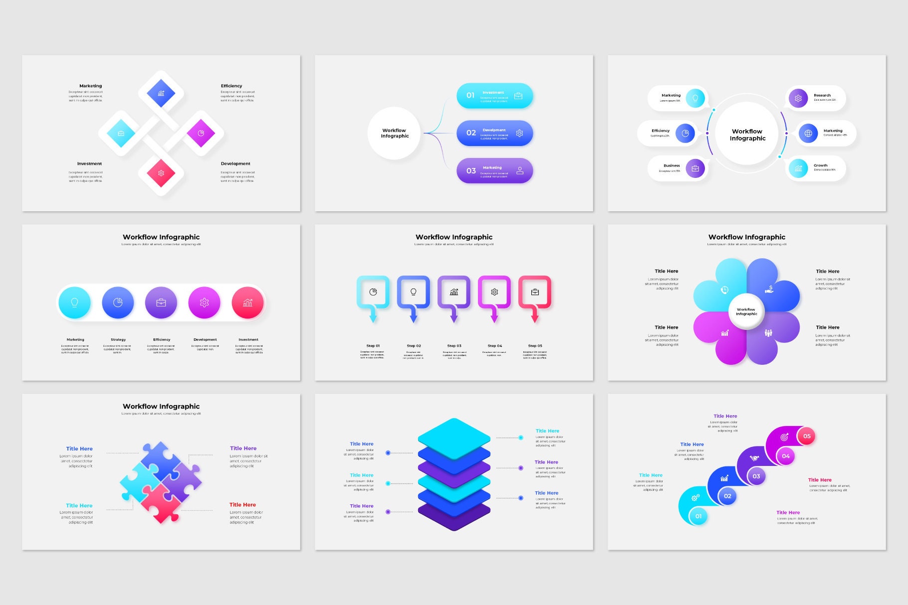 Workflow Powerpoint Template | Animated Powerpoint Slides | Infographic ...