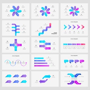 100 Arrows Canva Infographics | Editable Infographic Arrows | Canva ...