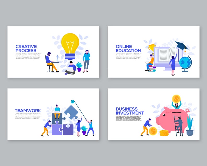 Business Illustrations Animated Powerpoint Template | Infographic ...