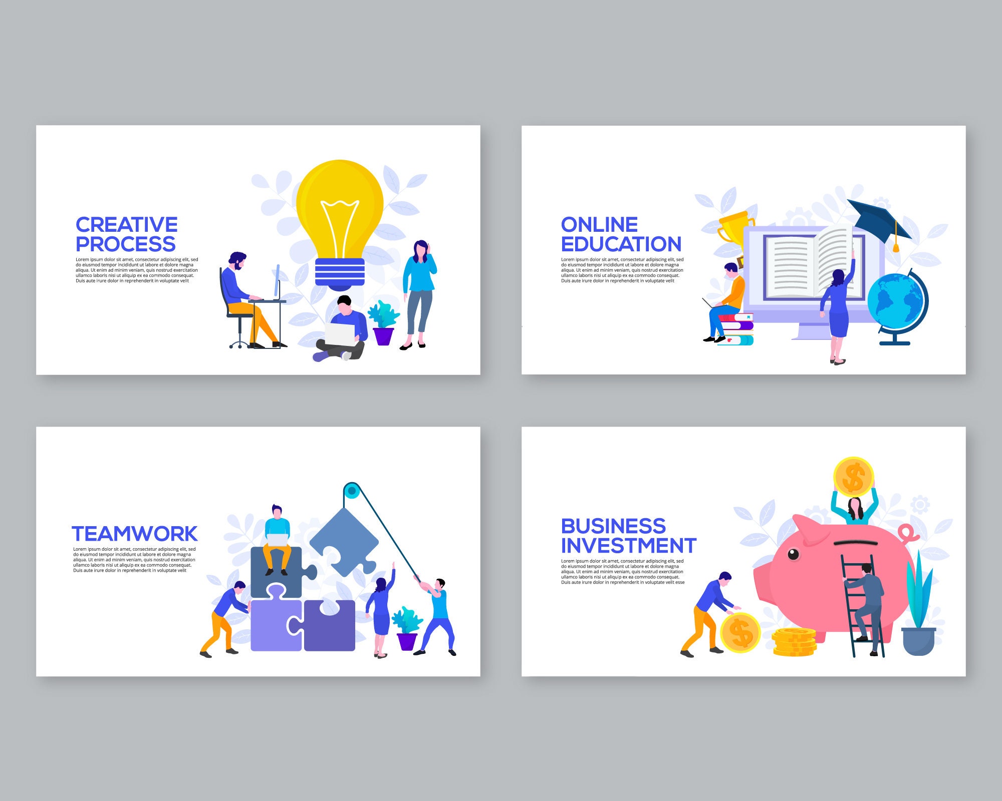 Business Illustrations Animated Powerpoint Template | Infographic ...