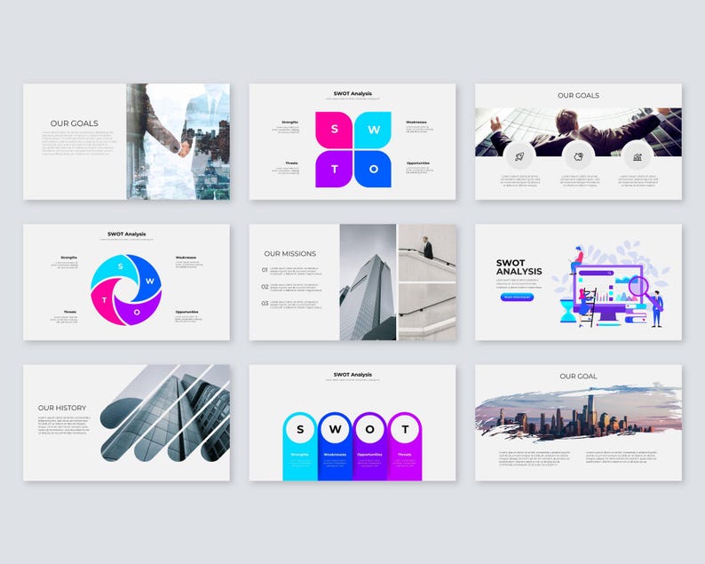 SWOT Analysis Canva Presentation Template. Editable Slides for Business ...