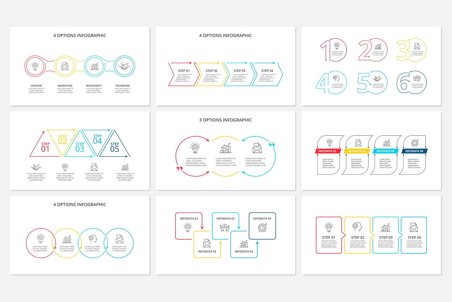 Animated Powerpoint Template | Outline Infographics Powerpoint ...