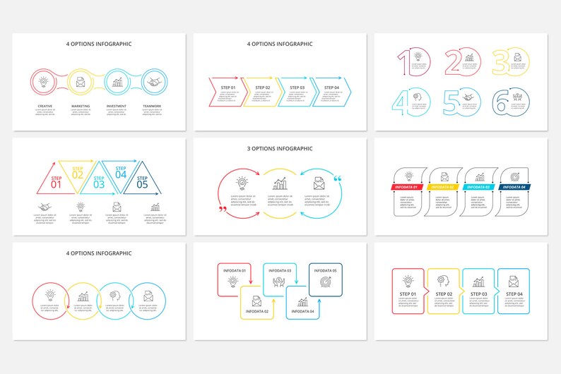 Animated Powerpoint Template | Outline Infographics Powerpoint ...