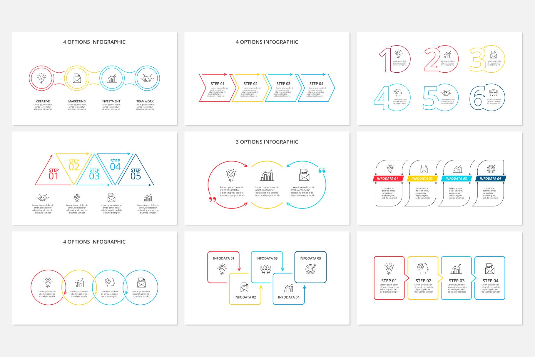 Animated Powerpoint Template | Outline Infographics Powerpoint ...