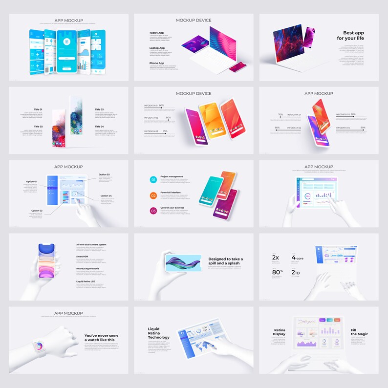 Animated Powerpoint Device Mockups | 300 Slides | Template for the ...