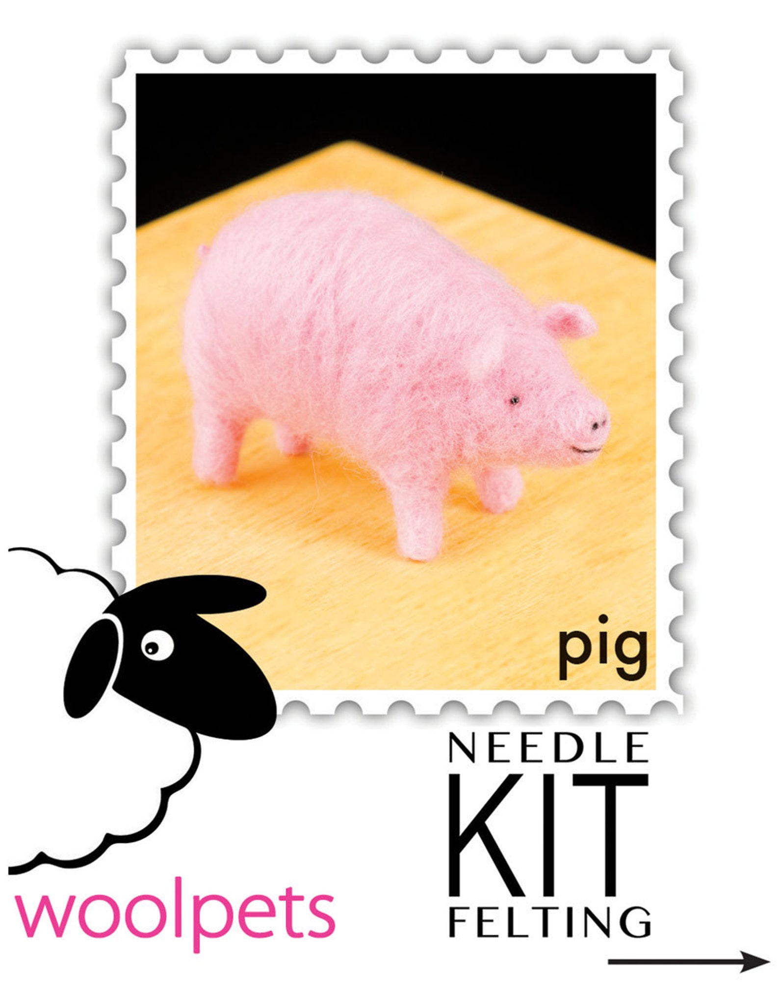 Pig Needle Felting Kit - Etsy