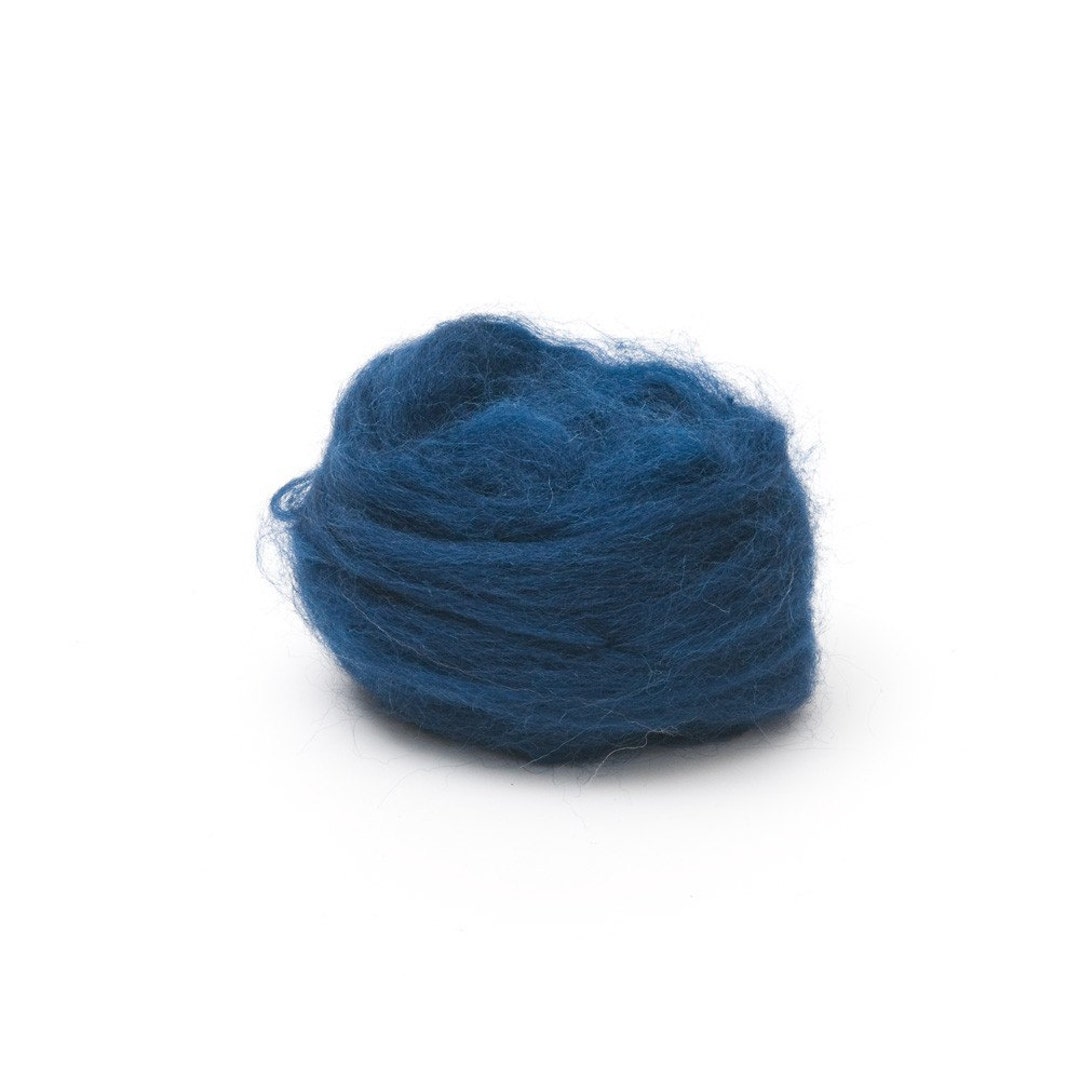 Indigo Wool Roving - 1 Oz. NZ Corriedale - Etsy