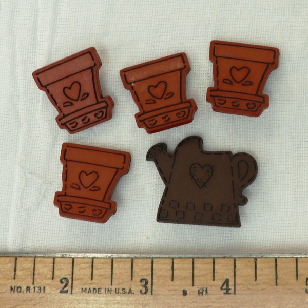 Flower Pot Buttons - Etsy
