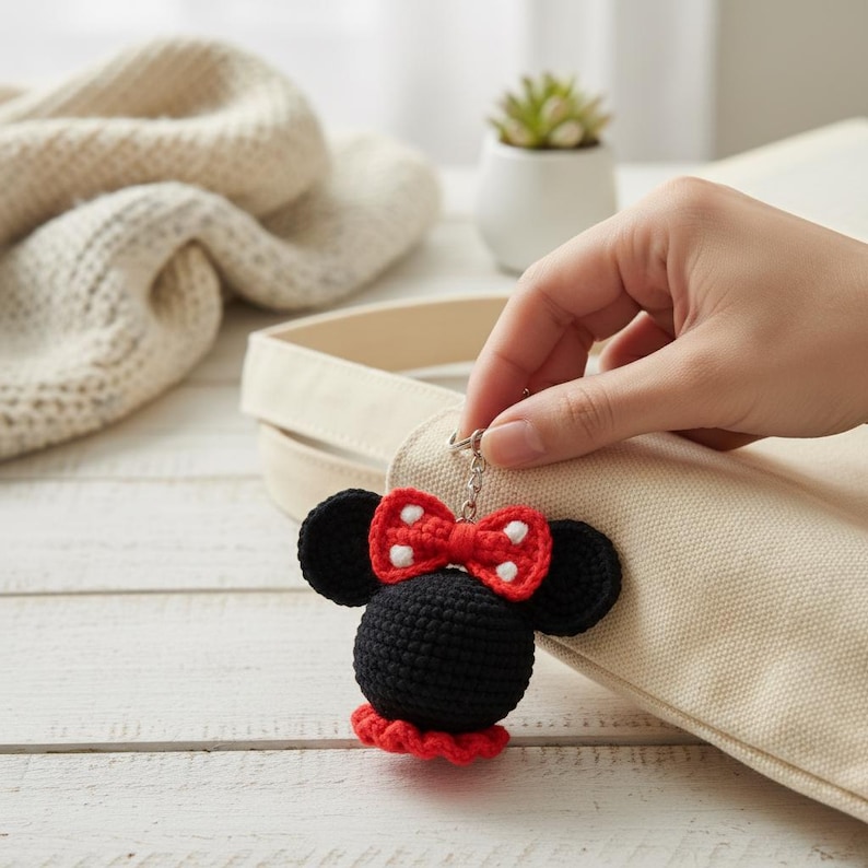 Mic.key Couple Crochet Keychain Pattern - Easy Crochet Dis.ney Couple ...