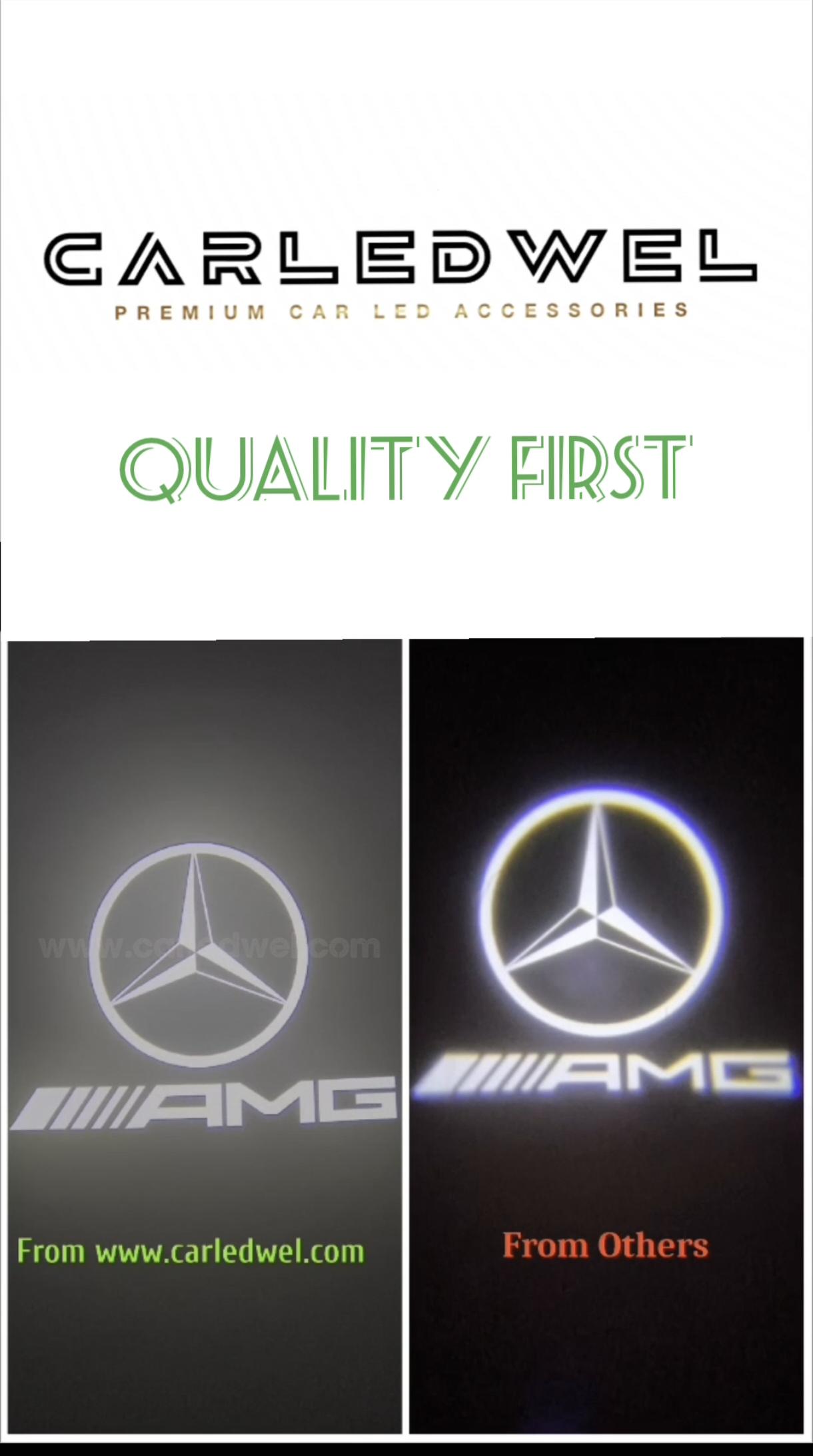 Set of 2 Car Door LED Welcome Light - Mercedes AMG - BEST Quality ...