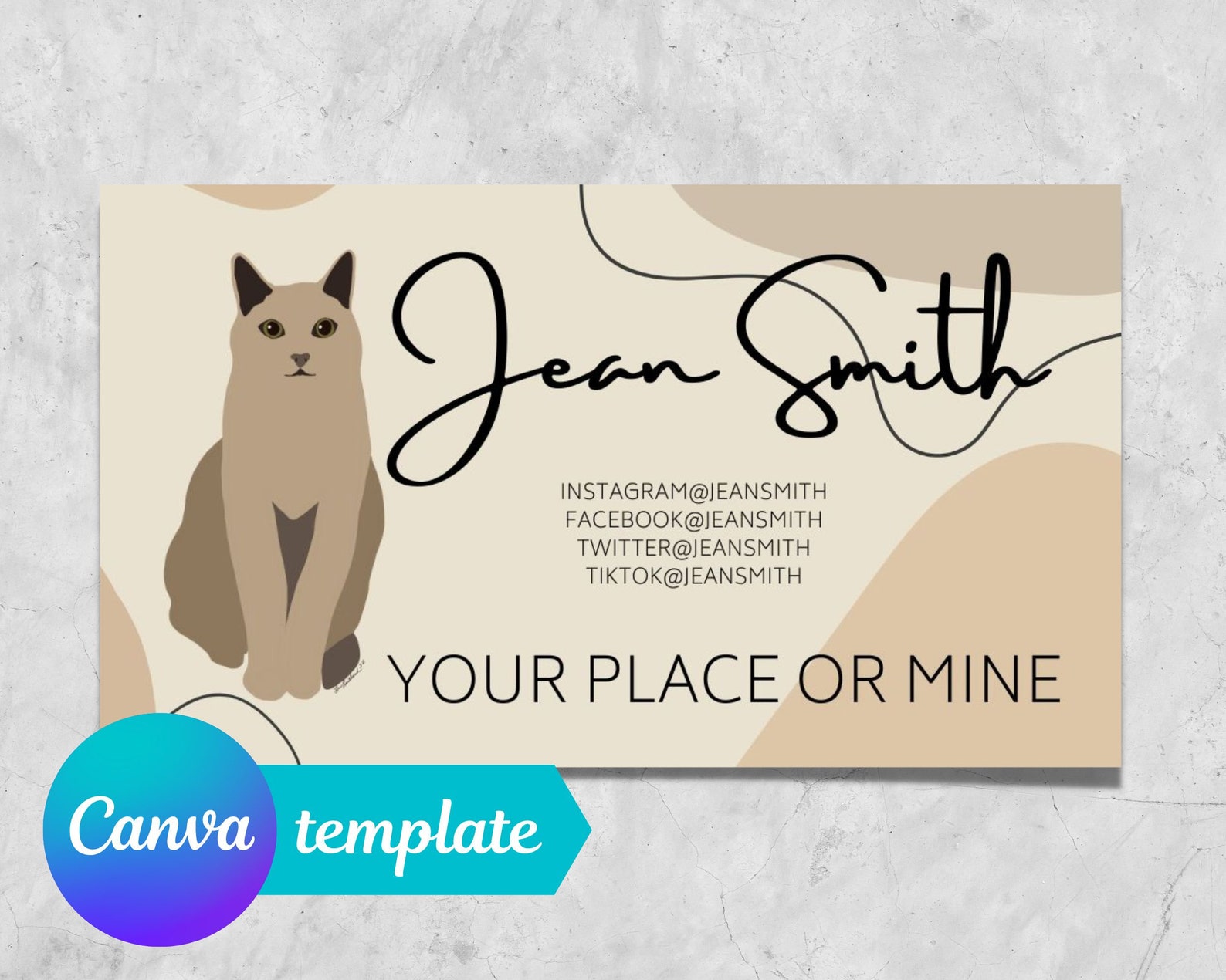 2 Sided Business Card Template - Editable Canva Business Card Design ...