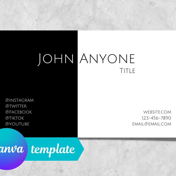 1 Sided Business Cards - Etsy