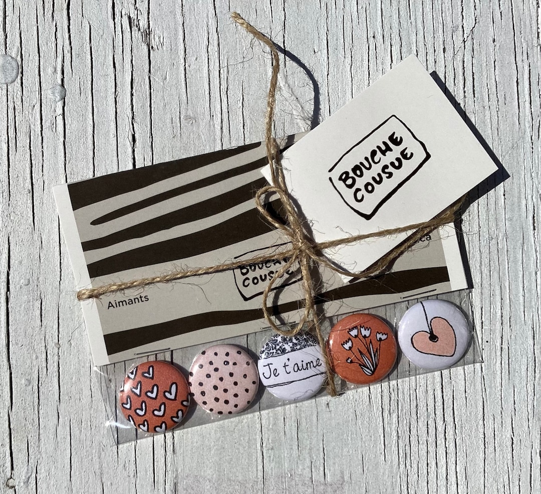 Aimants, Je T'aime, Bouche Cousue, Cadeau Pour Tous, Décor, Papeterie ...