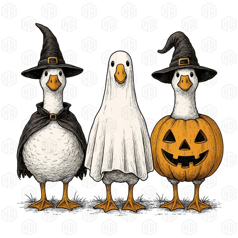 Boo Ghost Goose Png, Halloween Silly Goose Png, Halloween Goose Png ...
