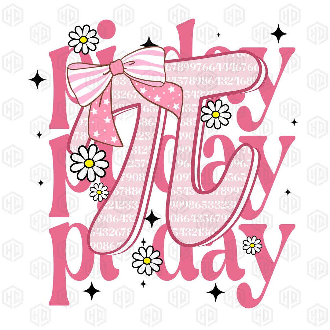 Pink Pi Day Coquette Png, 3.14 Day Png, Teacher Math Png, Pi Day Bow ...