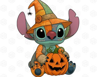 Retro Blue Alien Cartoon Pumpkin Png, Preppy Fall Floral Movie ...