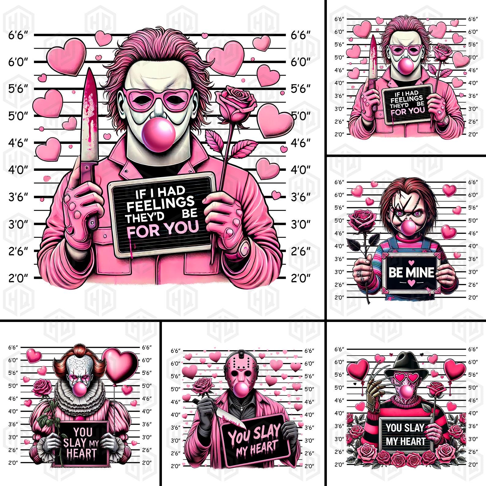 Bundle 5 Valentine Horror Killers Png, Horror Valentine Png, Valentine ...
