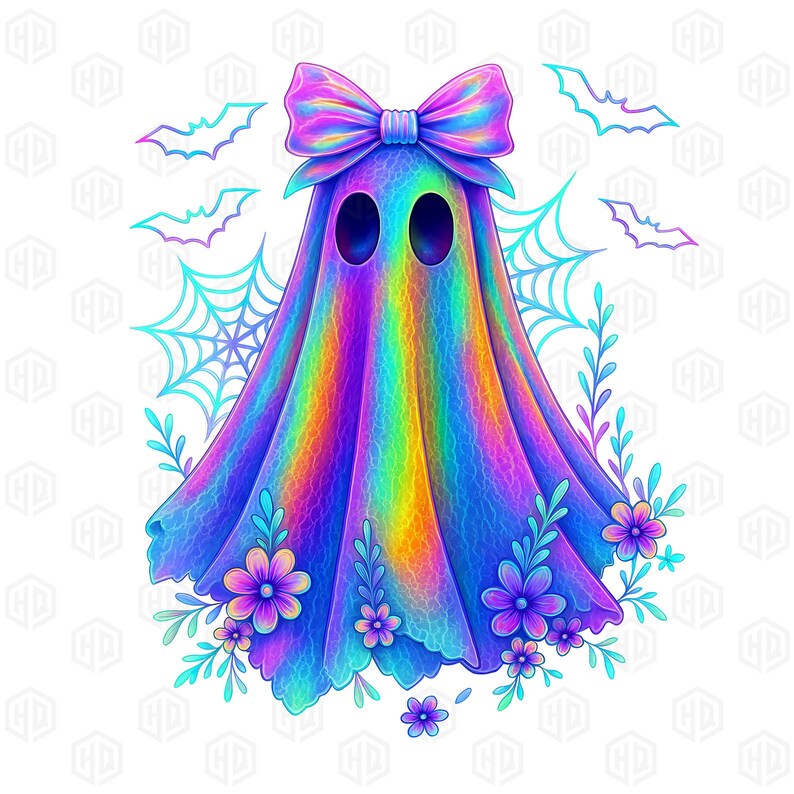 Gothic Lace Ghost Png, Preppy Floral Spooky Png, Iridescent Ghost Png ...