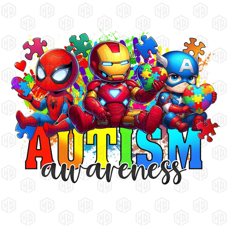 Superhero Autism Cartoon Png, It’s Okay to Be Different Png, Autism ...