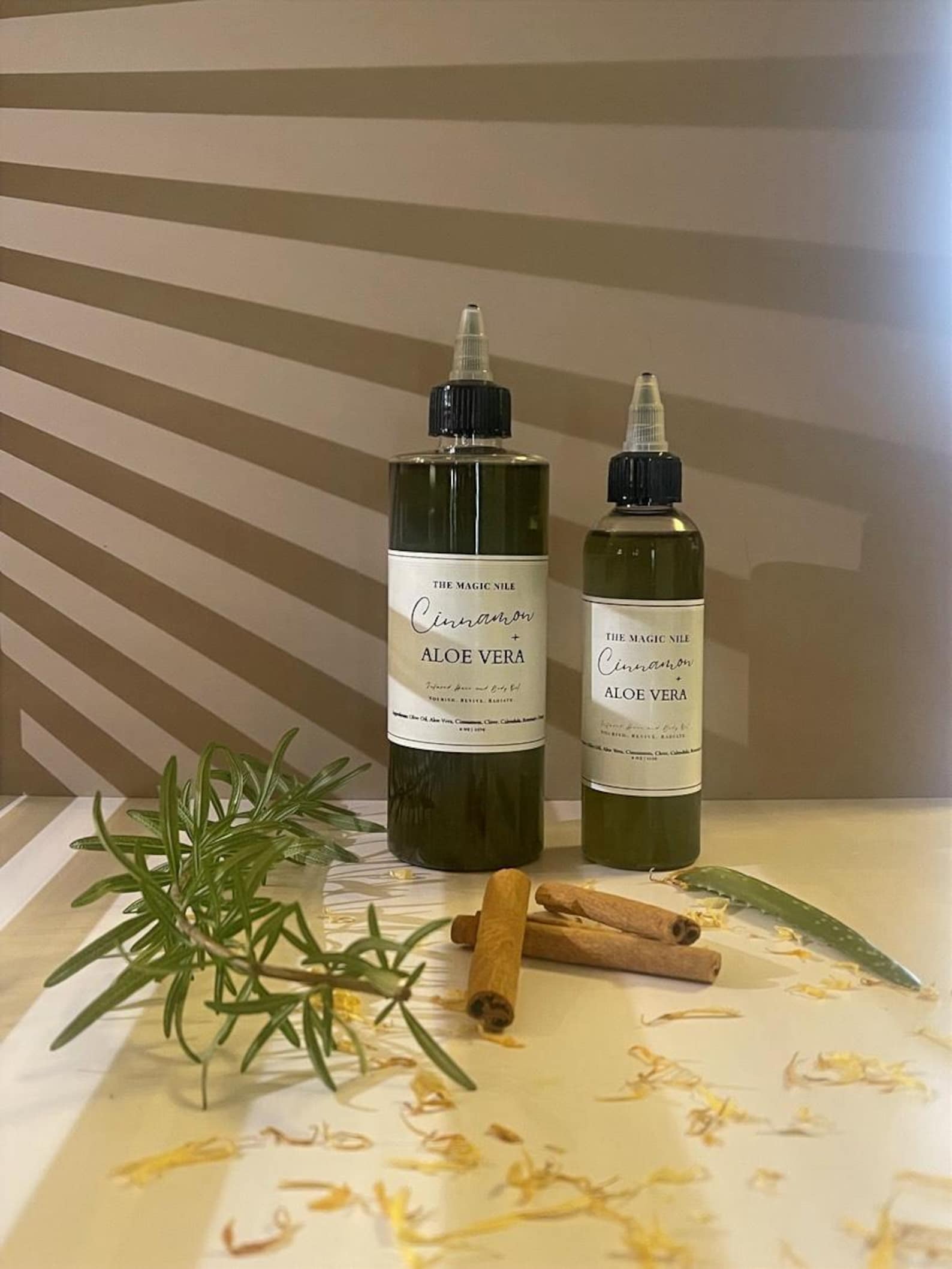 Cinnamon, Aloe Vera, Rosemary Hair Growth & Body Oil | Natural Multi ...