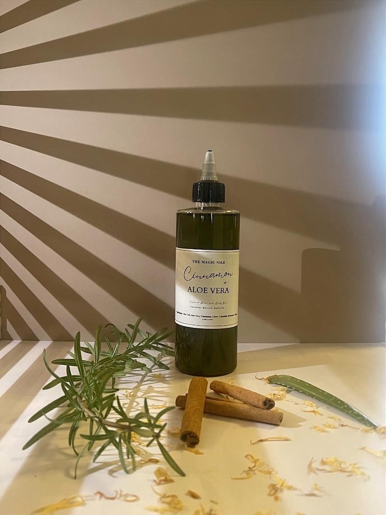 Cinnamon, Aloe Vera, Rosemary Hair Growth & Body Oil | Natural Multi ...