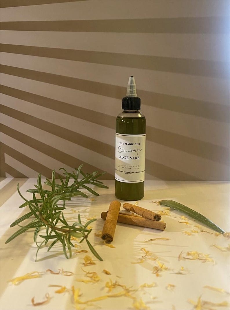 Cinnamon, Aloe Vera, Rosemary Hair Growth & Body Oil | Natural Multi ...