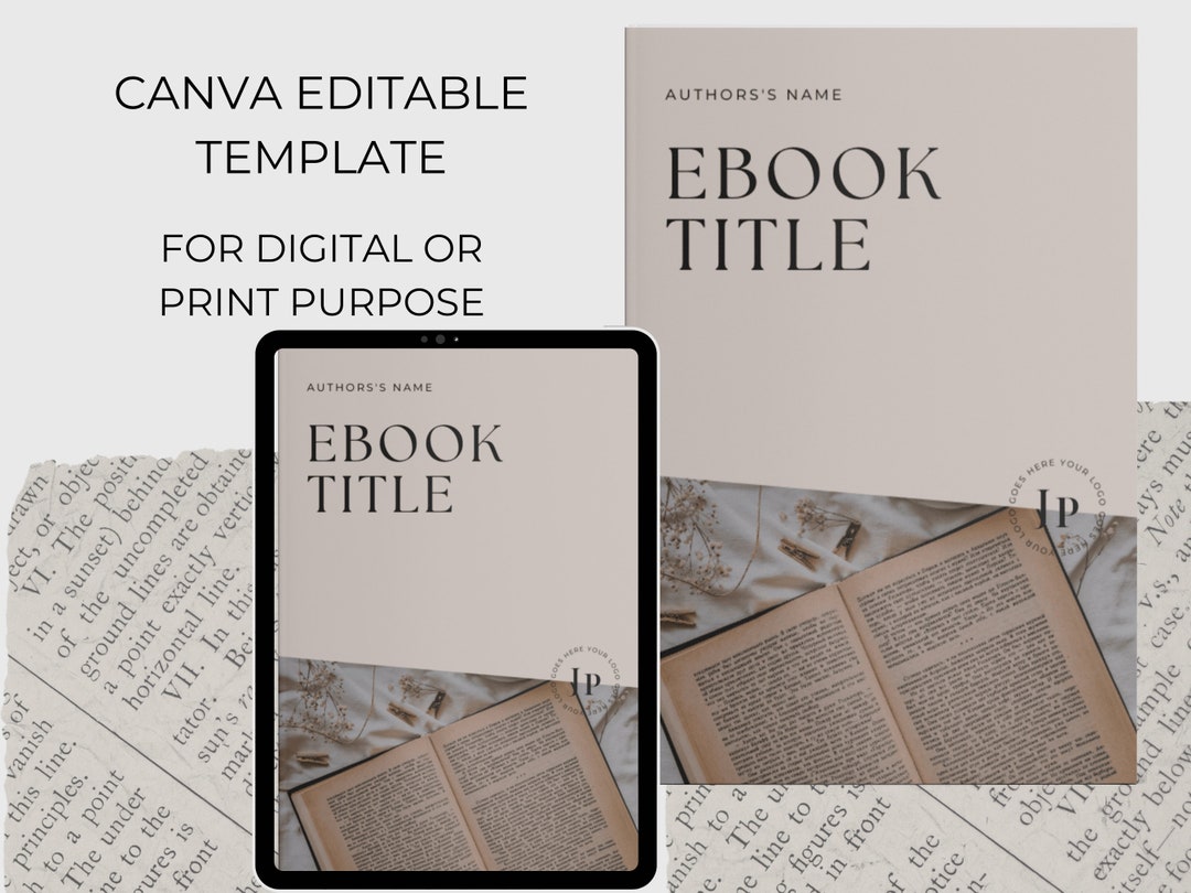 Editable Ebook Template Canva Template Ebook Digital Work Book Template ...