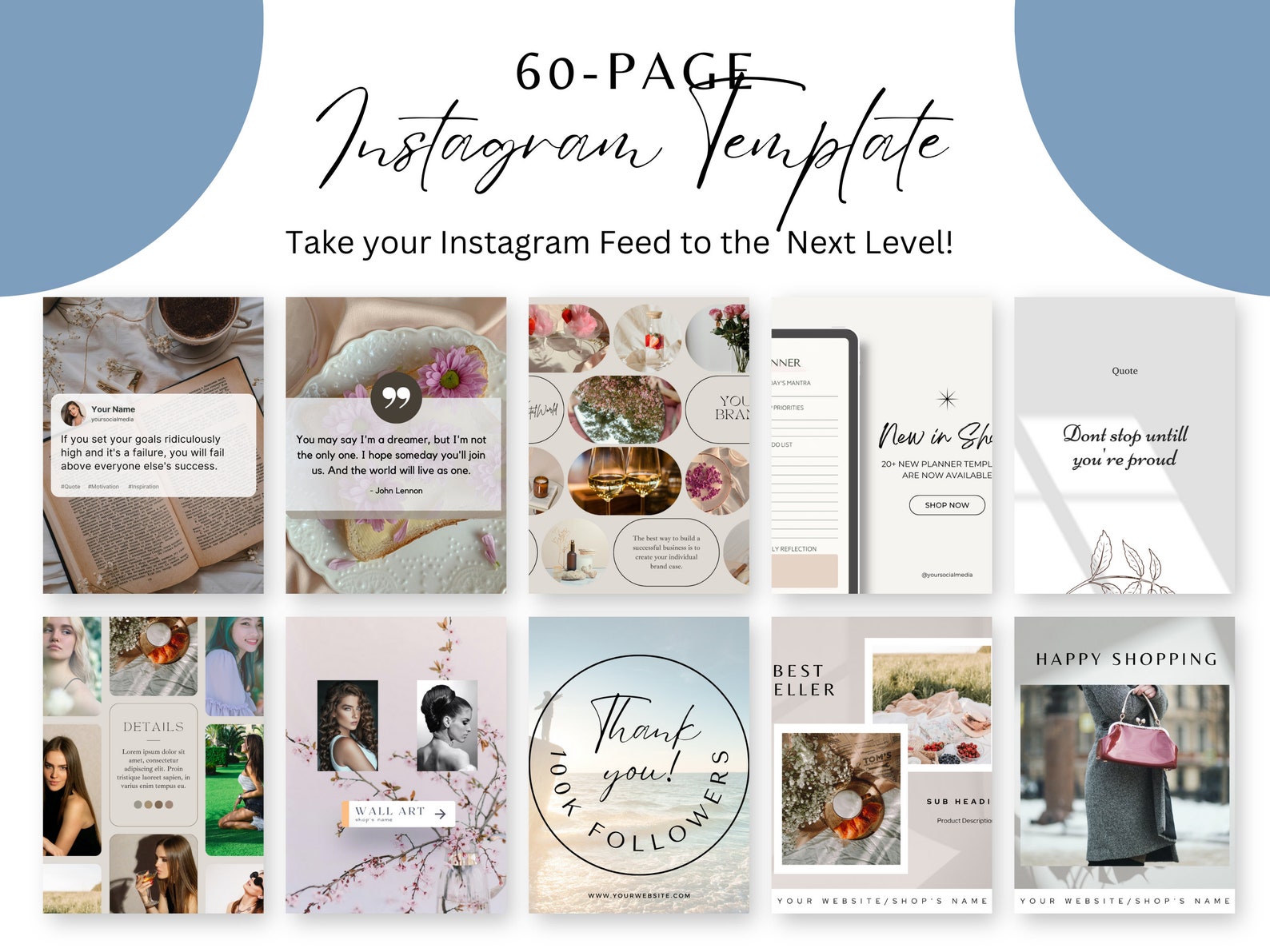 Instagram Post Template Canva Instagram Template IG Templates Social ...
