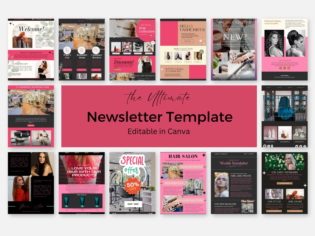Newsletter Template Canva Monthly Newsletter Canva Newsletter Email ...