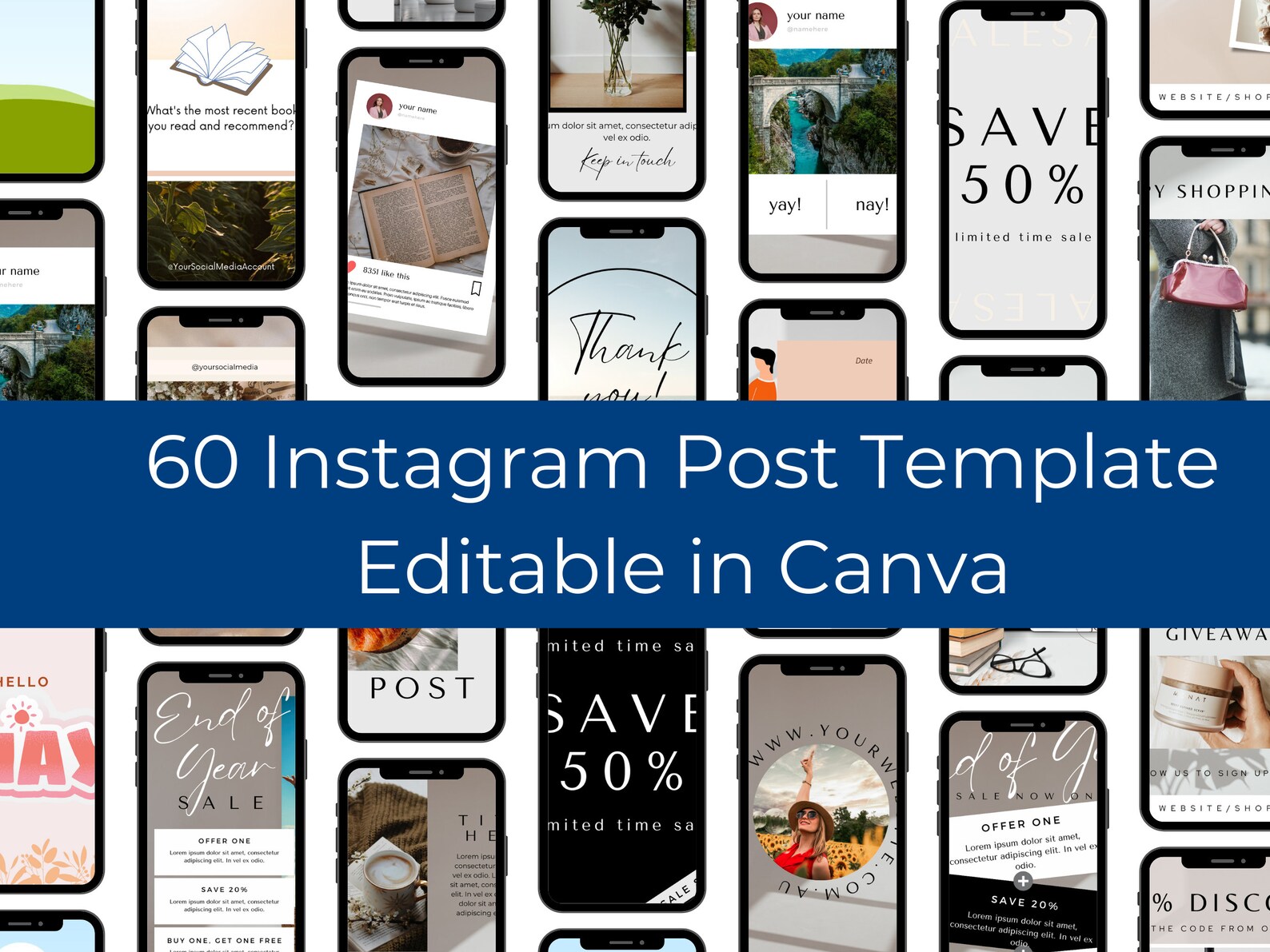 Instagram Post Template Canva Instagram Template IG Templates Social ...