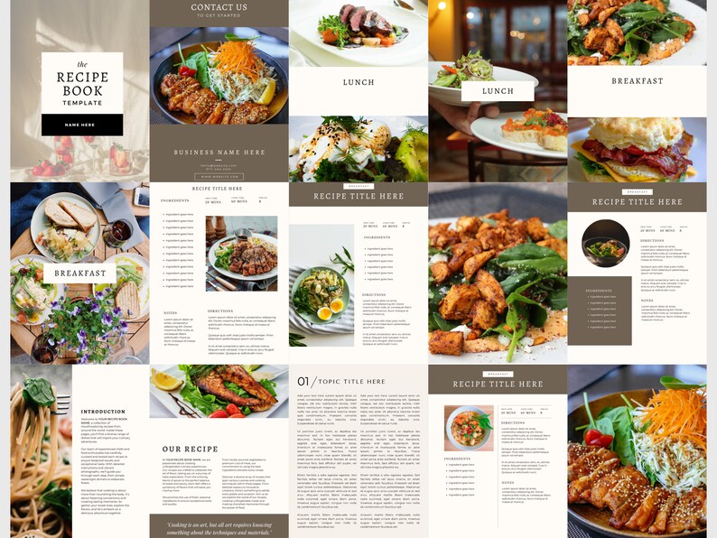 Recipe Book Template Recipe Books Digital Recipe Book Cook Book ...